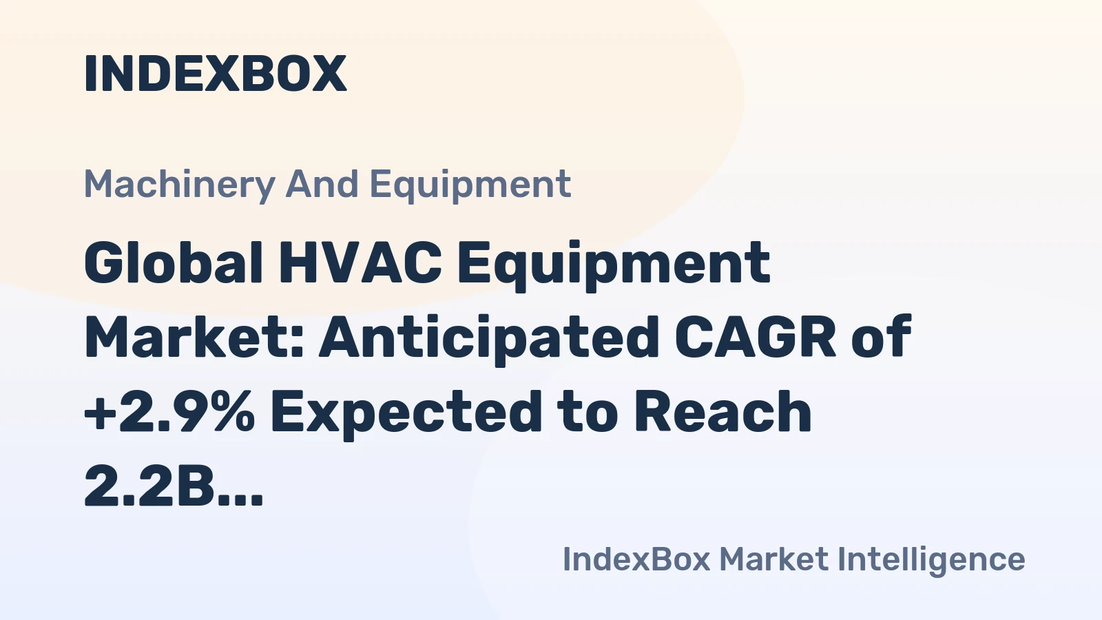 Global HVAC Equipment Market: Anticipated CAGR of +2.9% Expected to Reach 2.2B Units by 2035