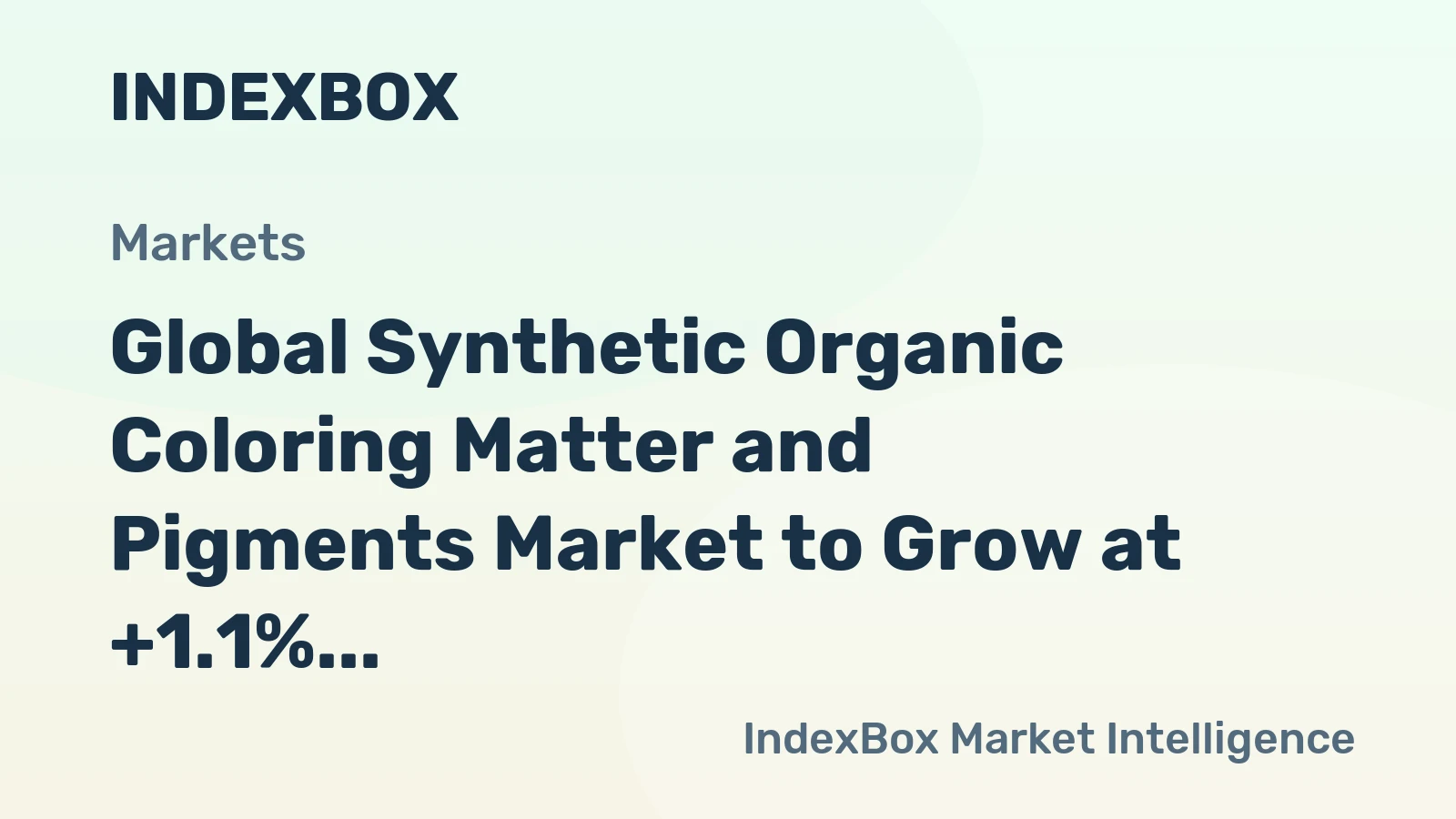 Global Synthetic Organic Coloring Matter and Pigments Market to Grow at +1.1% CAGR, Reaching $46.7B by 2035