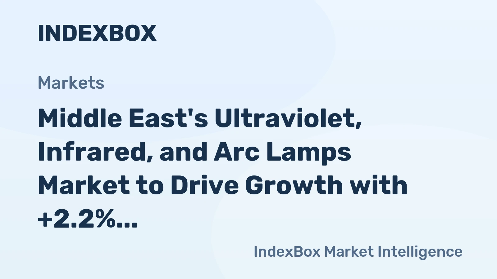 Middle East's Ultraviolet, Infrared, and Arc Lamps Market to Drive Growth with +2.2% CAGR Through 2035