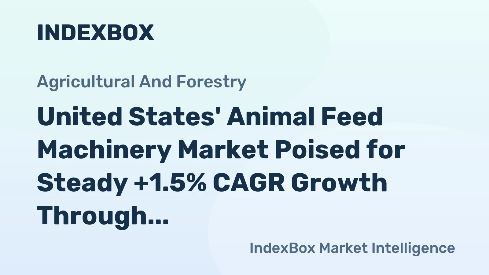 United States' Animal Feed Machinery Market Poised for Steady +1.5% CAGR Growth Through 2035