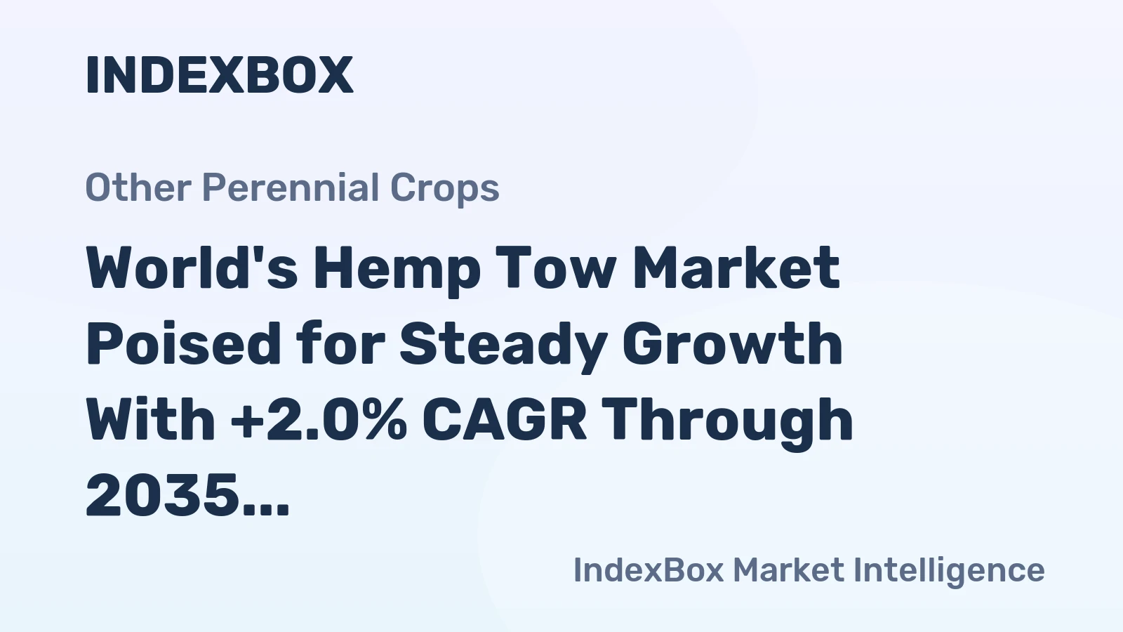 World's Hemp Tow Market Poised for Steady Growth With +2.0% CAGR Through 2035