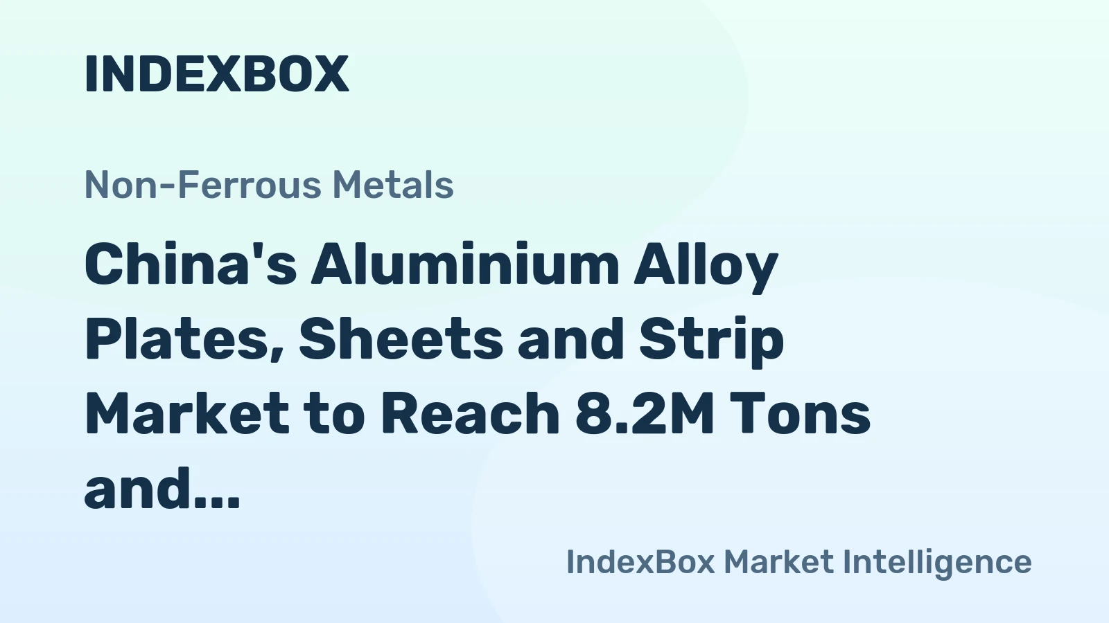 China's Aluminium Alloy Plates, Sheets and Strip Market to Reach 8.2M Tons and $29.3B by 2035