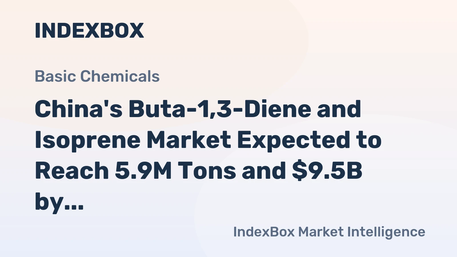 China's Buta-1,3-Diene and Isoprene Market Expected to Reach 5.9M Tons and $9.5B by 2035