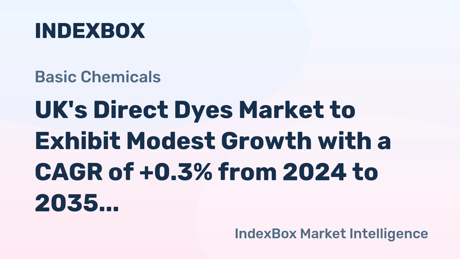 UK's Direct Dyes Market to Exhibit Modest Growth with a CAGR of +0.3% from 2024 to 2035