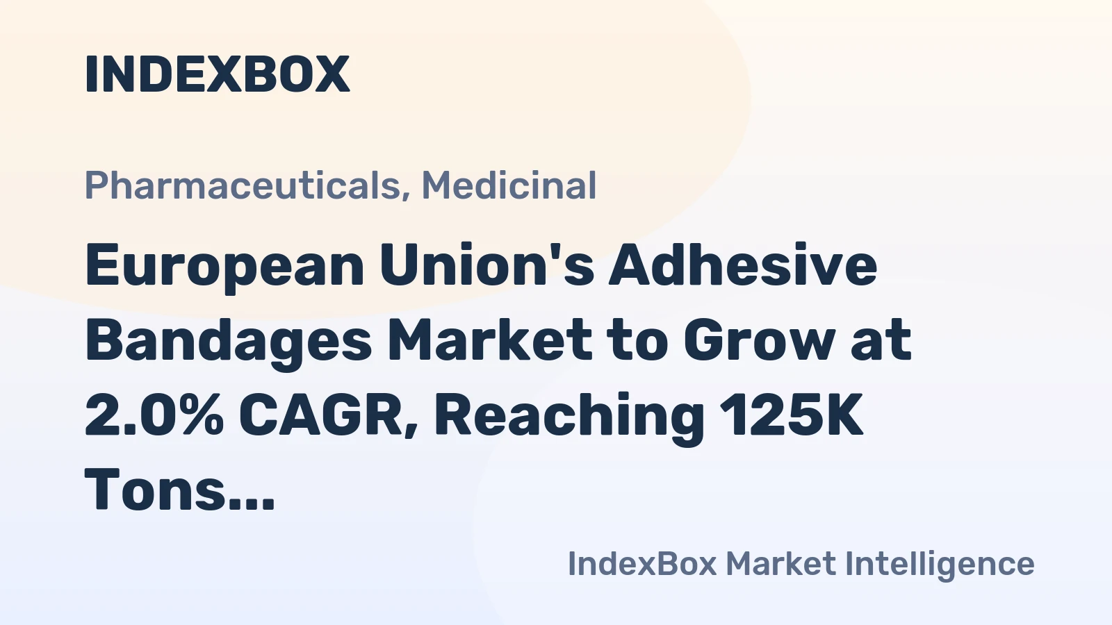 European Union's Adhesive Bandages Market to Grow at 2.0% CAGR, Reaching 125K Tons by 2035