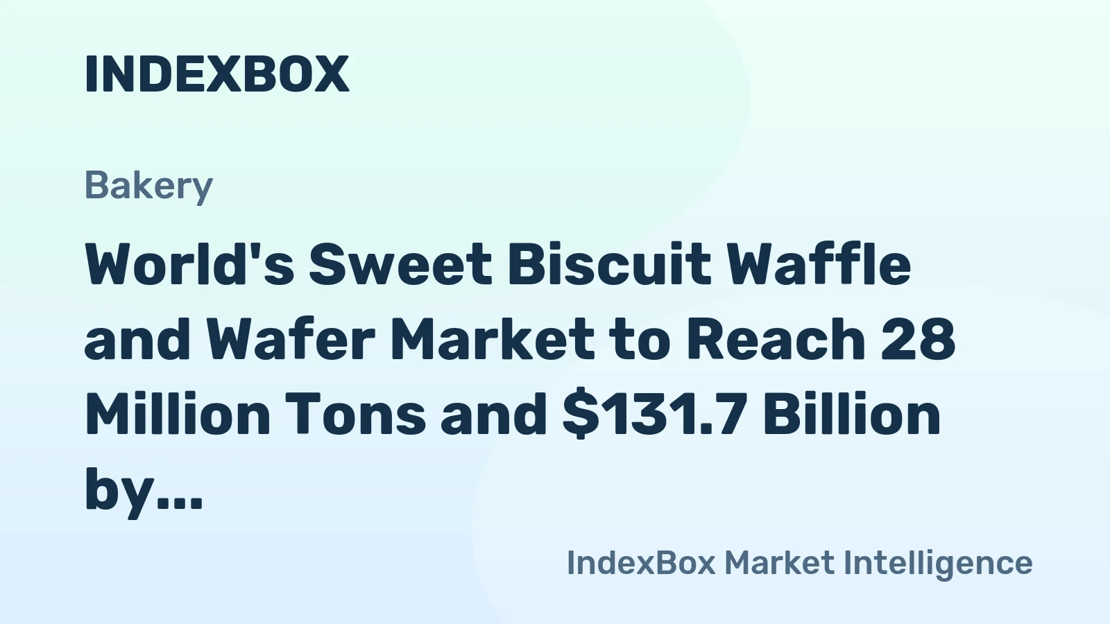 World's Sweet Biscuit Waffle and Wafer Market to Reach 28 Million Tons and $131.7 Billion by 2035