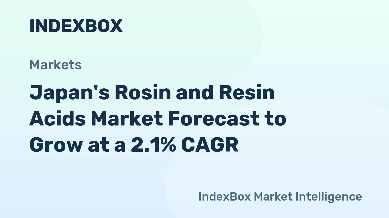 Japan's Rosin and Resin Acids Market Forecast to Grow at a 2.1% CAGR