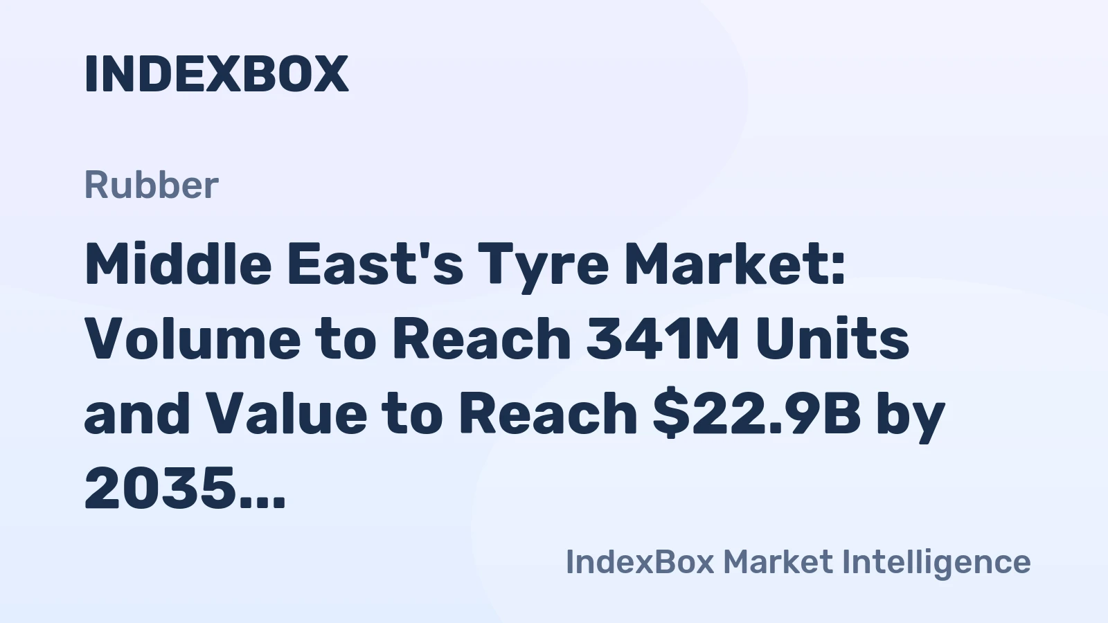 Middle East's Tyre Market: Volume to Reach 341M Units and Value to Reach $22.9B by 2035