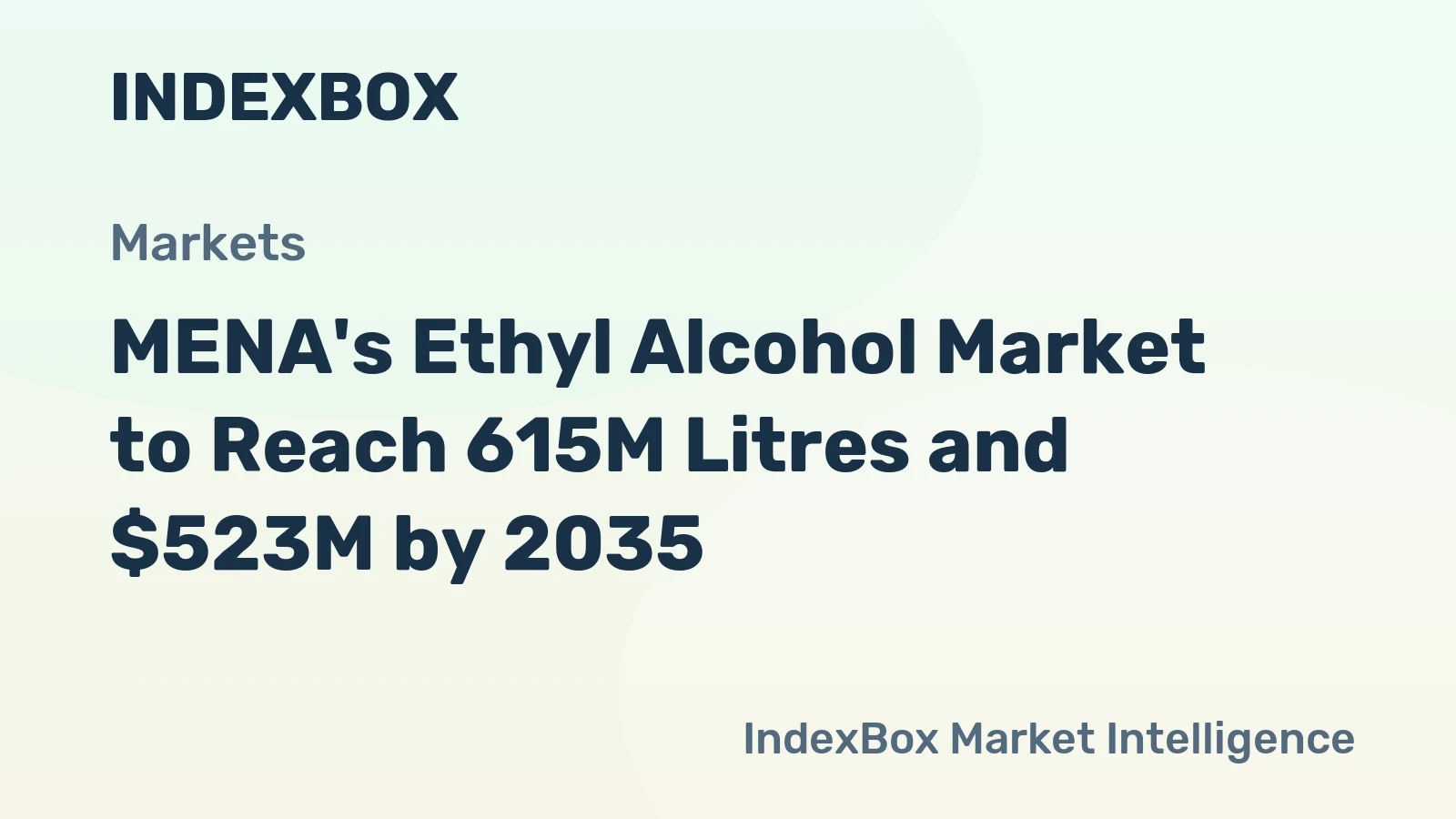 MENA's Ethyl Alcohol Market to Reach 615M Litres and $523M by 2035
