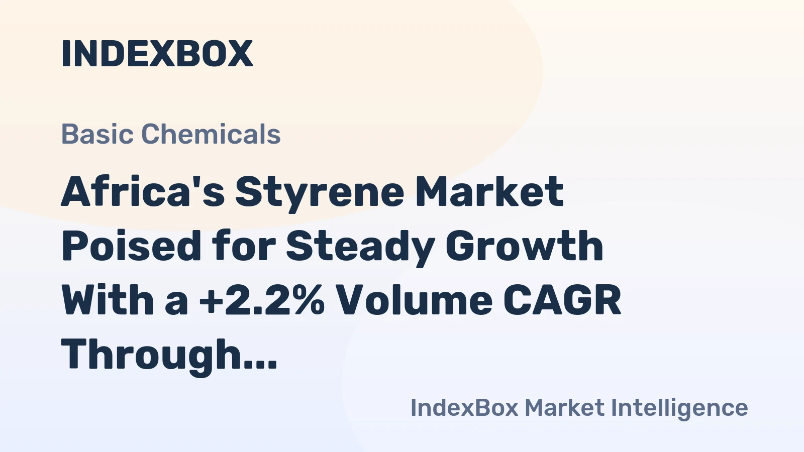 Africa's Styrene Market Poised for Steady Growth With a +2.2% Volume CAGR Through 2035