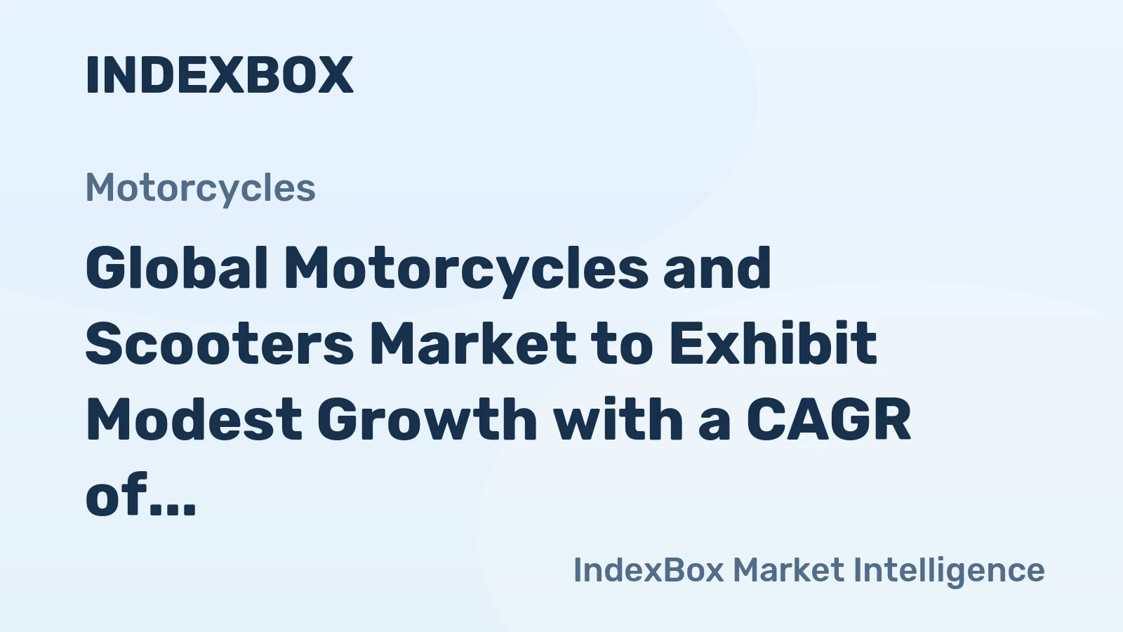 Global Motorcycles and Scooters Market to Exhibit Modest Growth with a CAGR of +1.1% from 2024-2035