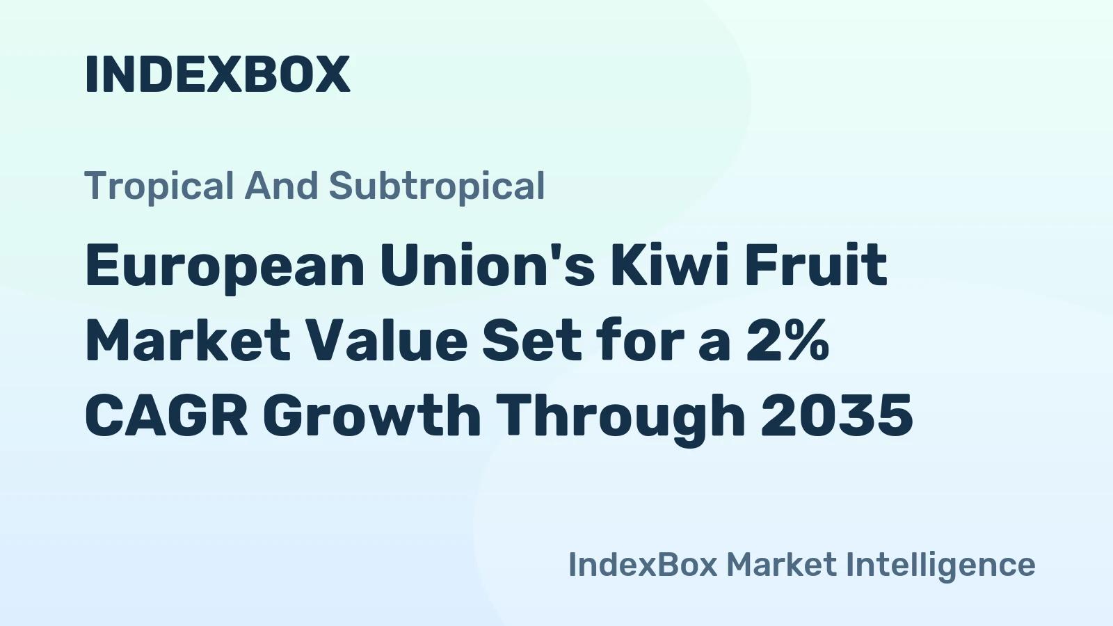 European Union's Kiwi Fruit Market Value Set for a 2% CAGR Growth Through 2035