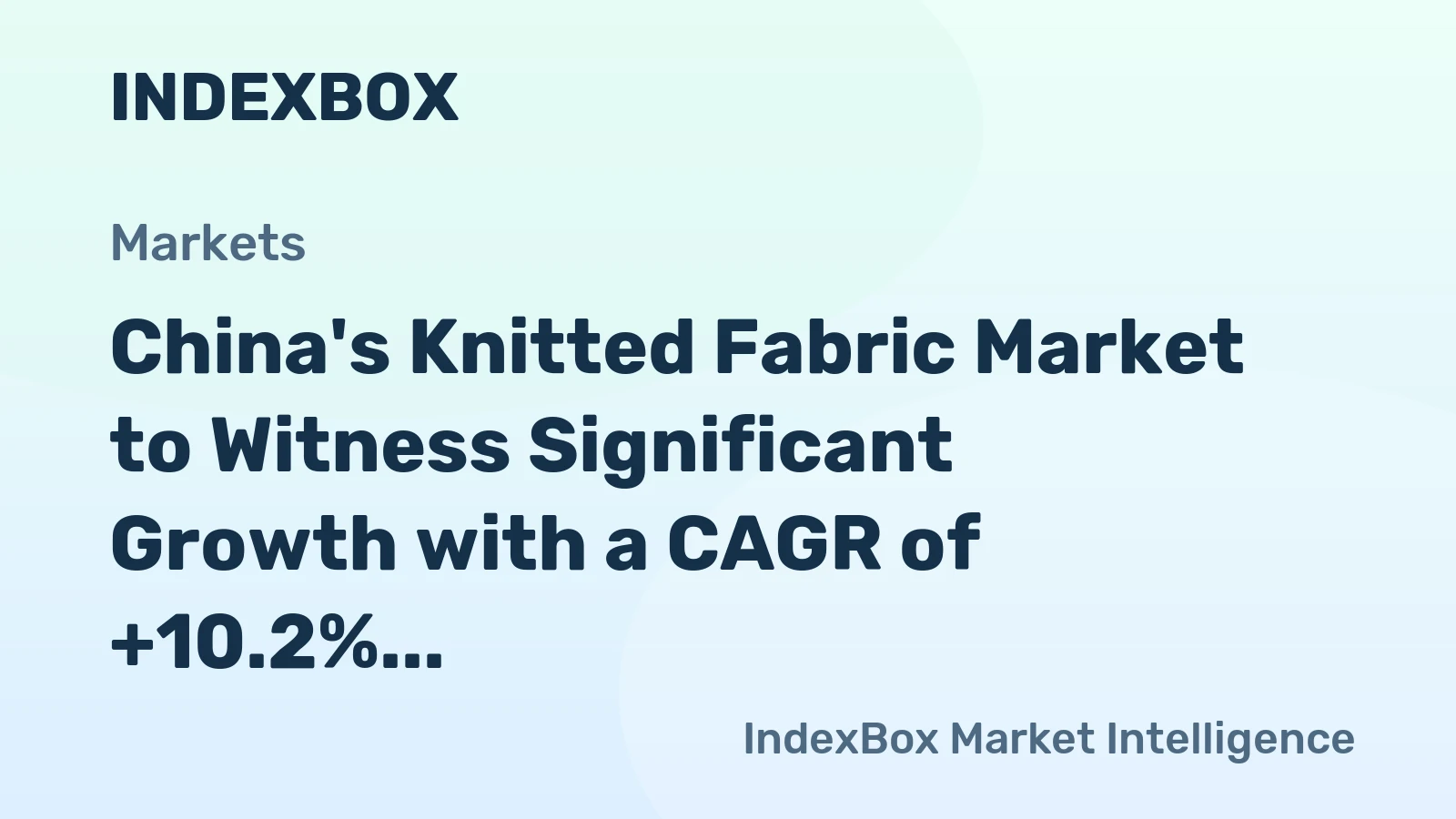 China's Knitted Fabric Market to Witness Significant Growth with a CAGR of +10.2% from 2024 to 2035