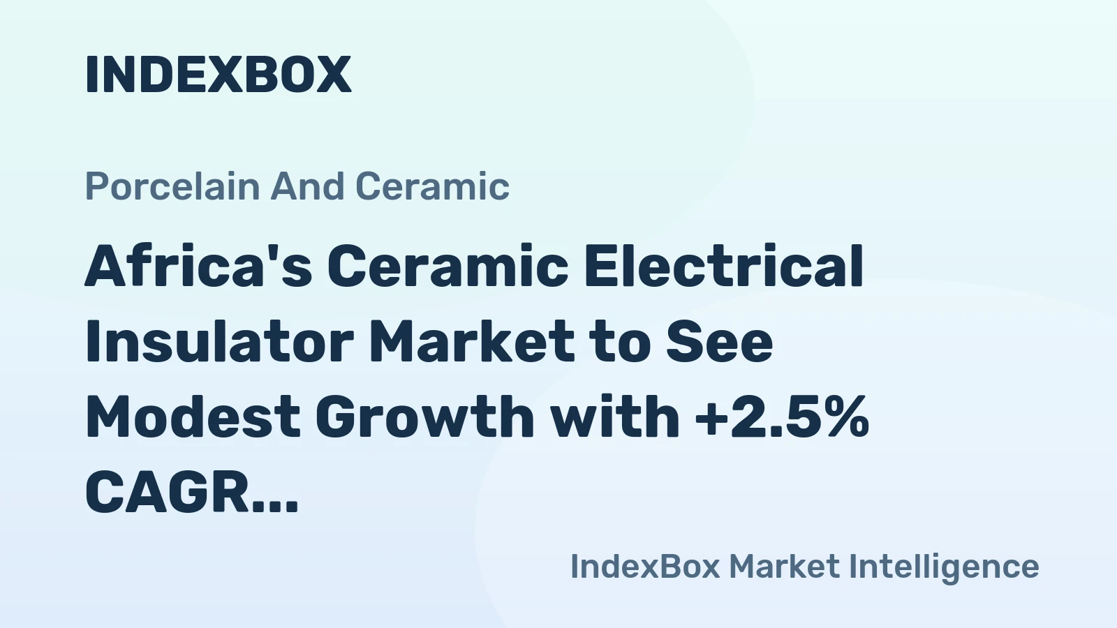 Africa's Ceramic Electrical Insulator Market to See Modest Growth with +2.5% CAGR from 2024-2035