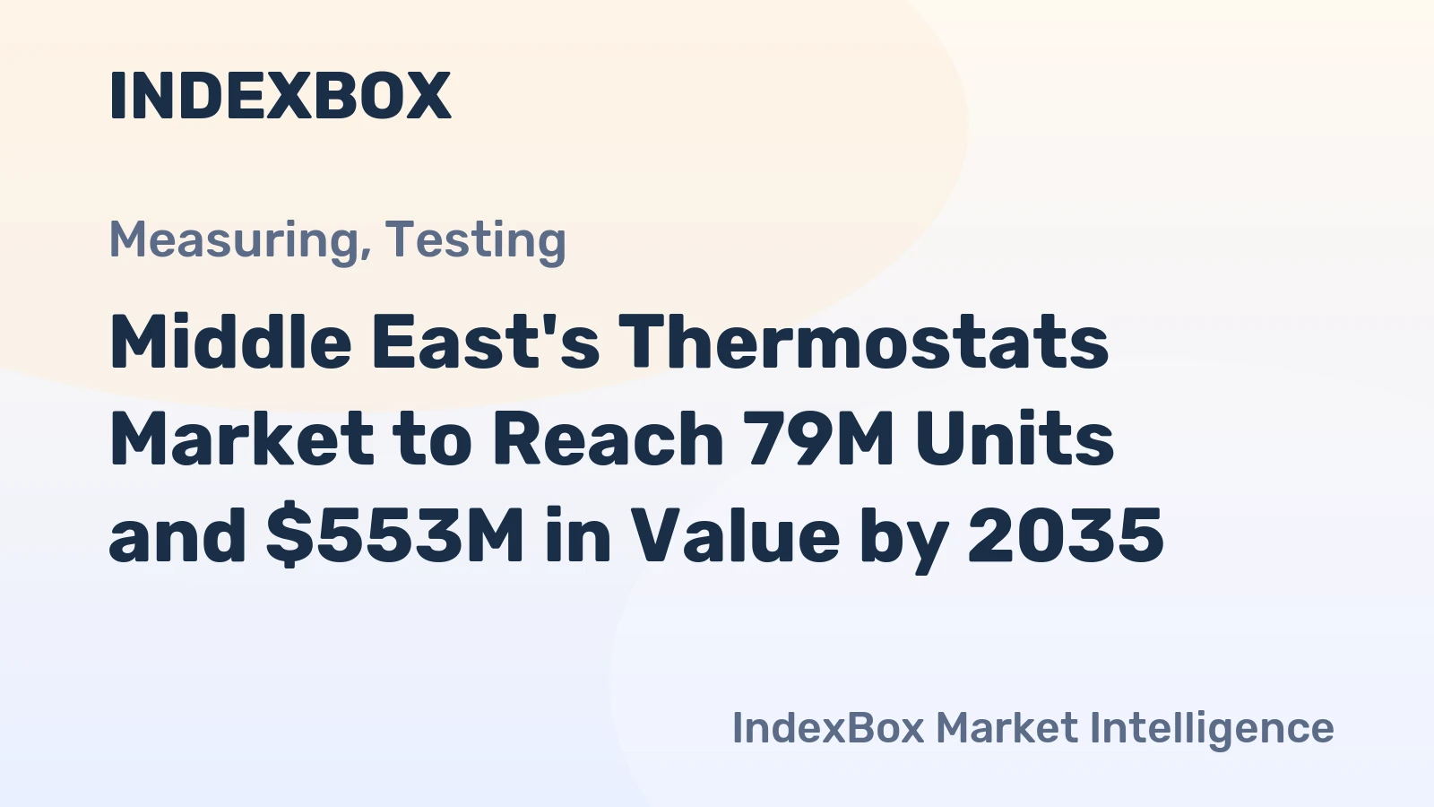 Middle East's Thermostats Market to Reach 79M Units and $553M in Value by 2035