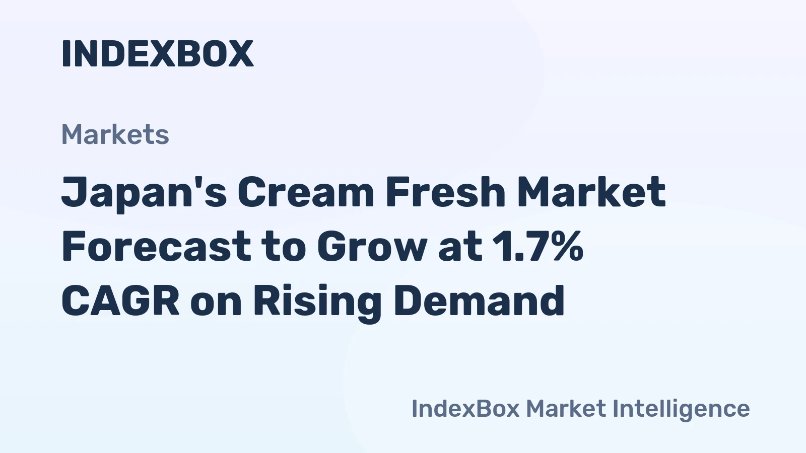 Japan's Cream Fresh Market Forecast to Grow at 1.7% CAGR on Rising Demand