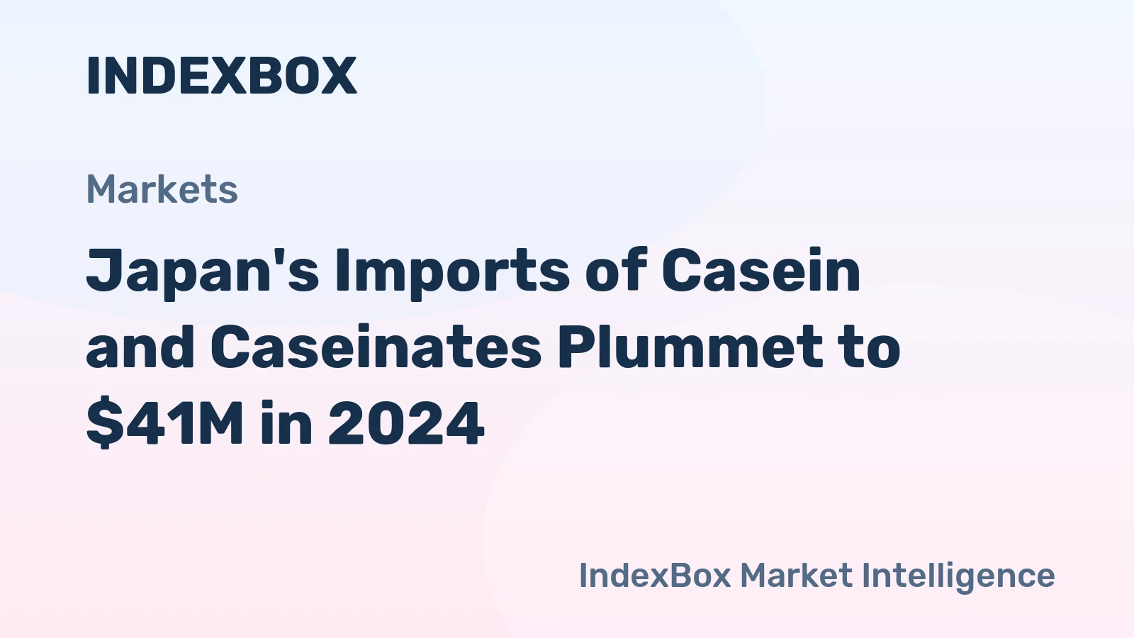 Japan's Imports of Casein and Caseinates Plummet to $41M in 2024