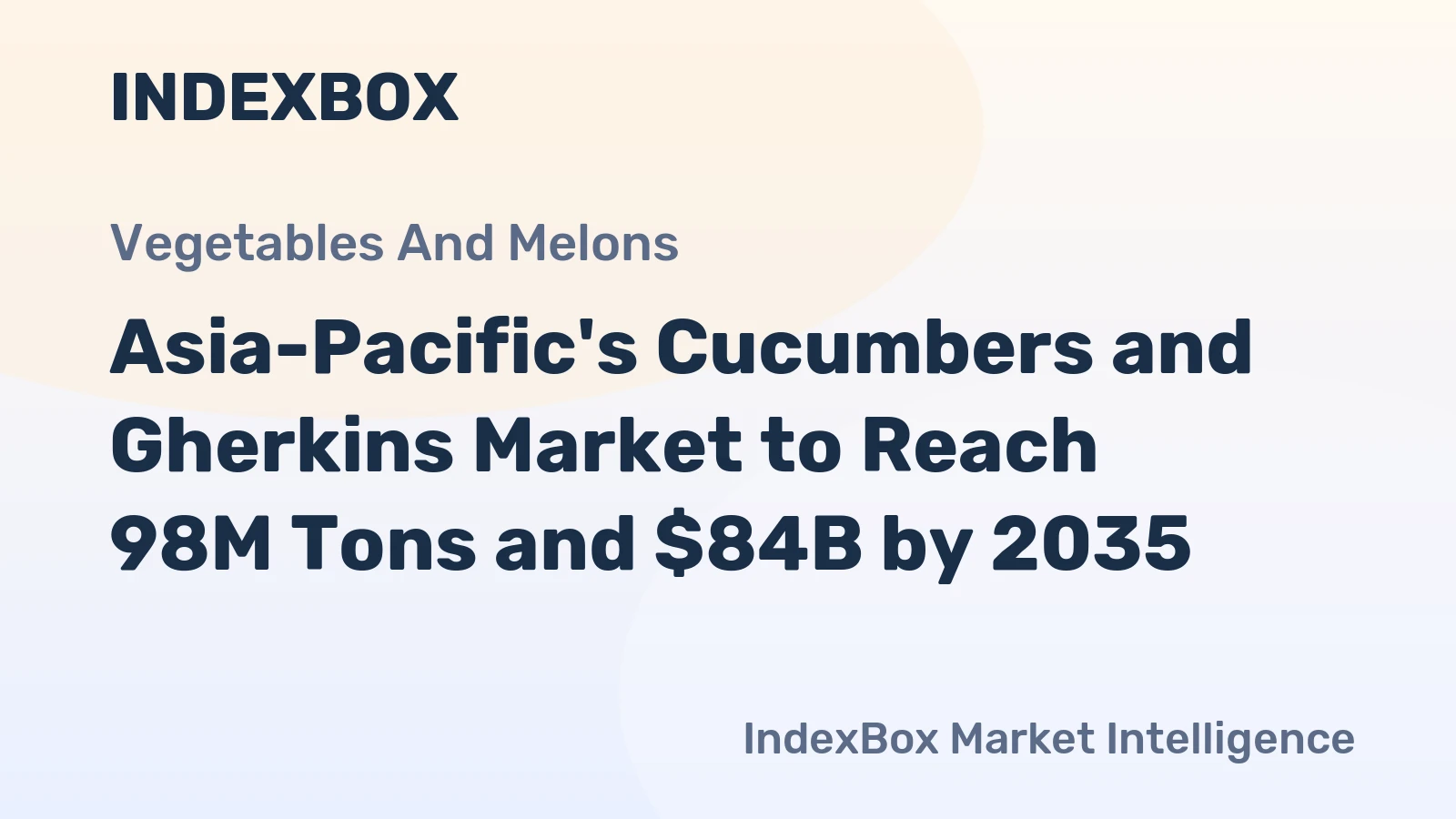 Asia-Pacific's Cucumbers and Gherkins Market to Reach 98M Tons and $84B by 2035