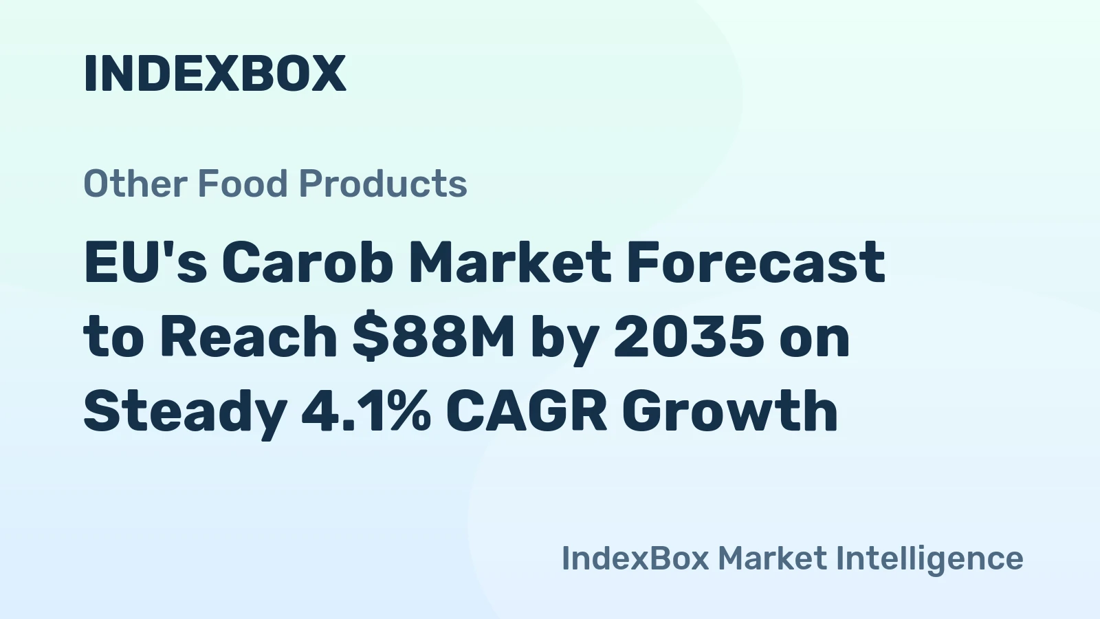EU's Carob Market Forecast to Reach $88M by 2035 on Steady 4.1% CAGR Growth
