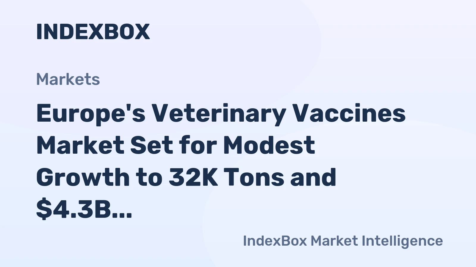 Europe's Veterinary Vaccines Market Set for Modest Growth to 32K Tons and $4.3B by 2035