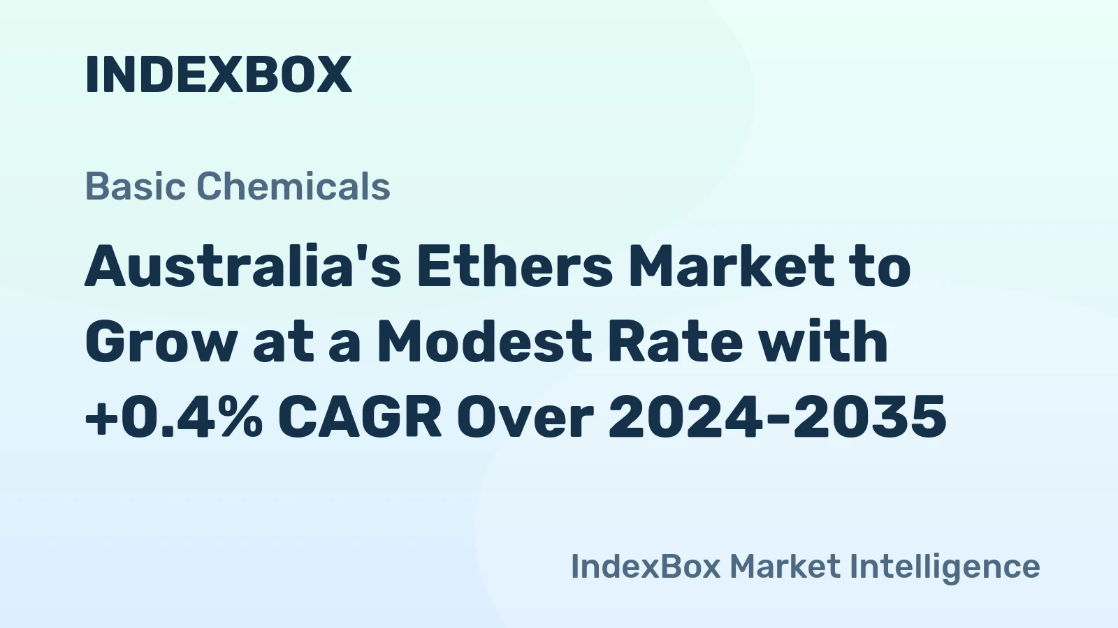 Australia's Ethers Market to Grow at a Modest Rate with +0.4% CAGR Over 2024-2035