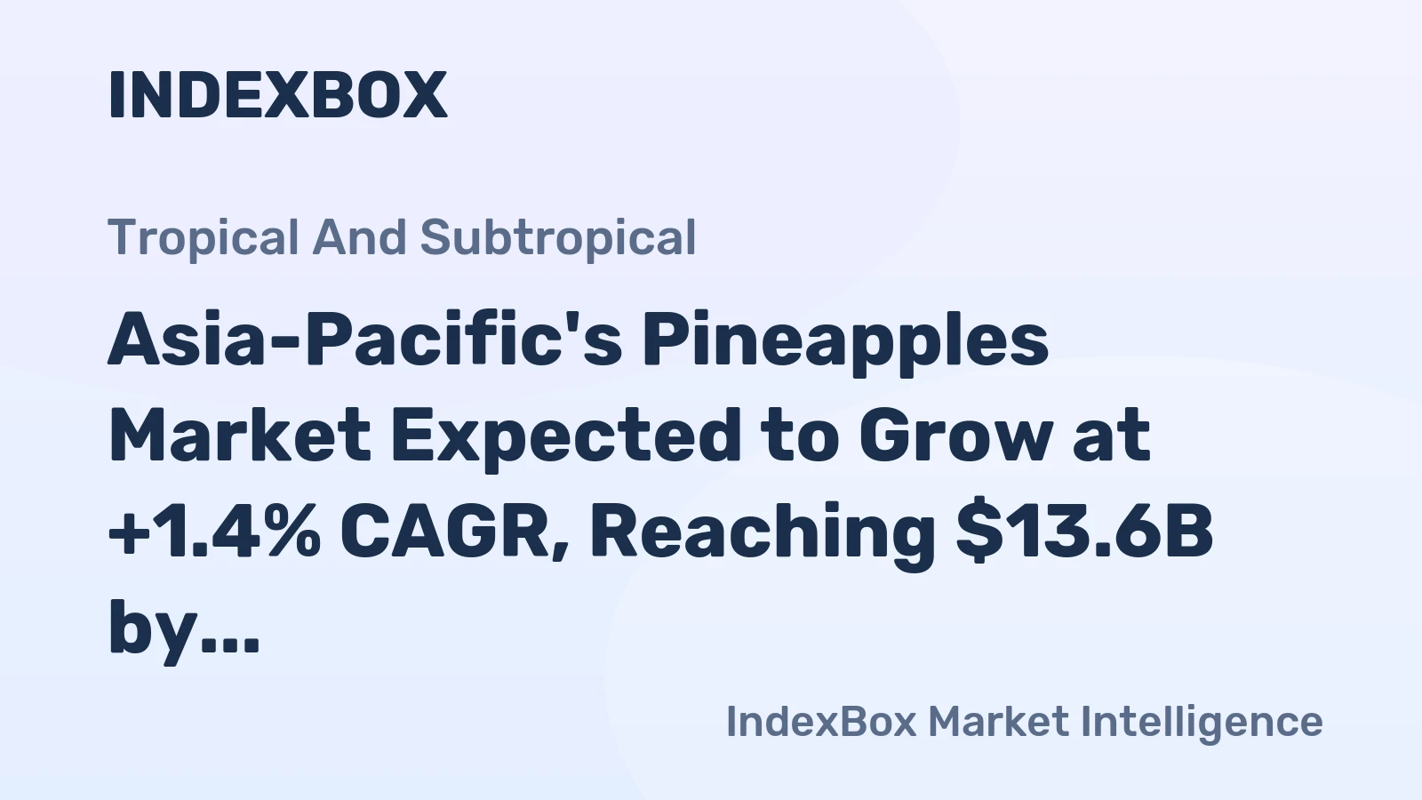 Asia-Pacific's Pineapples Market Expected to Grow at +1.4% CAGR, Reaching $13.6B by 2035