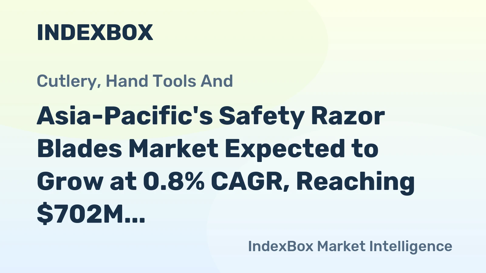 Asia-Pacific's Safety Razor Blades Market Expected to Grow at 0.8% CAGR, Reaching $702M by 2035