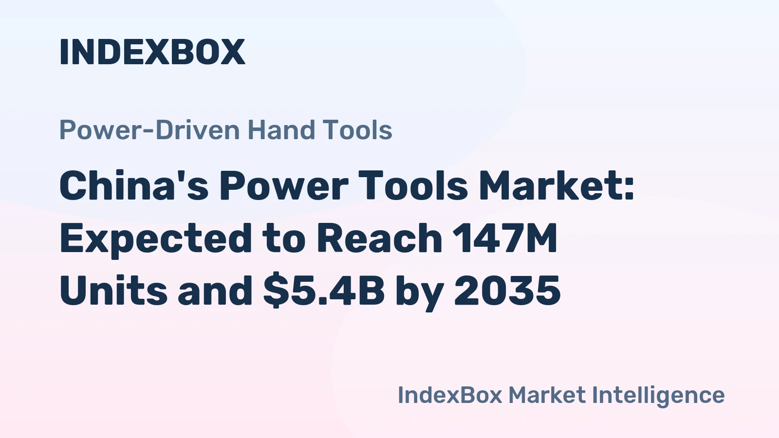 China's Power Tools Market: Expected to Reach 147M Units and $5.4B by 2035
