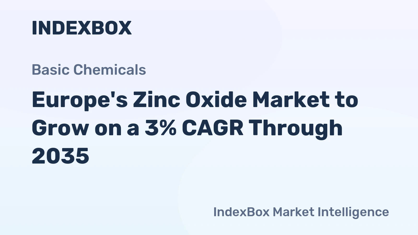Europe's Zinc Oxide Market to Grow on a 3% CAGR Through 2035