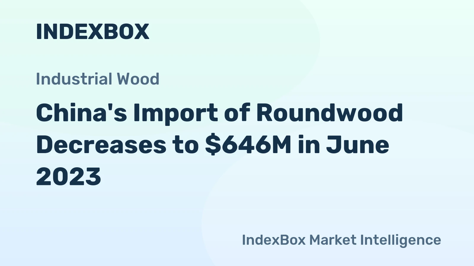 China's Import of Roundwood Decreases to $646M in June 2023