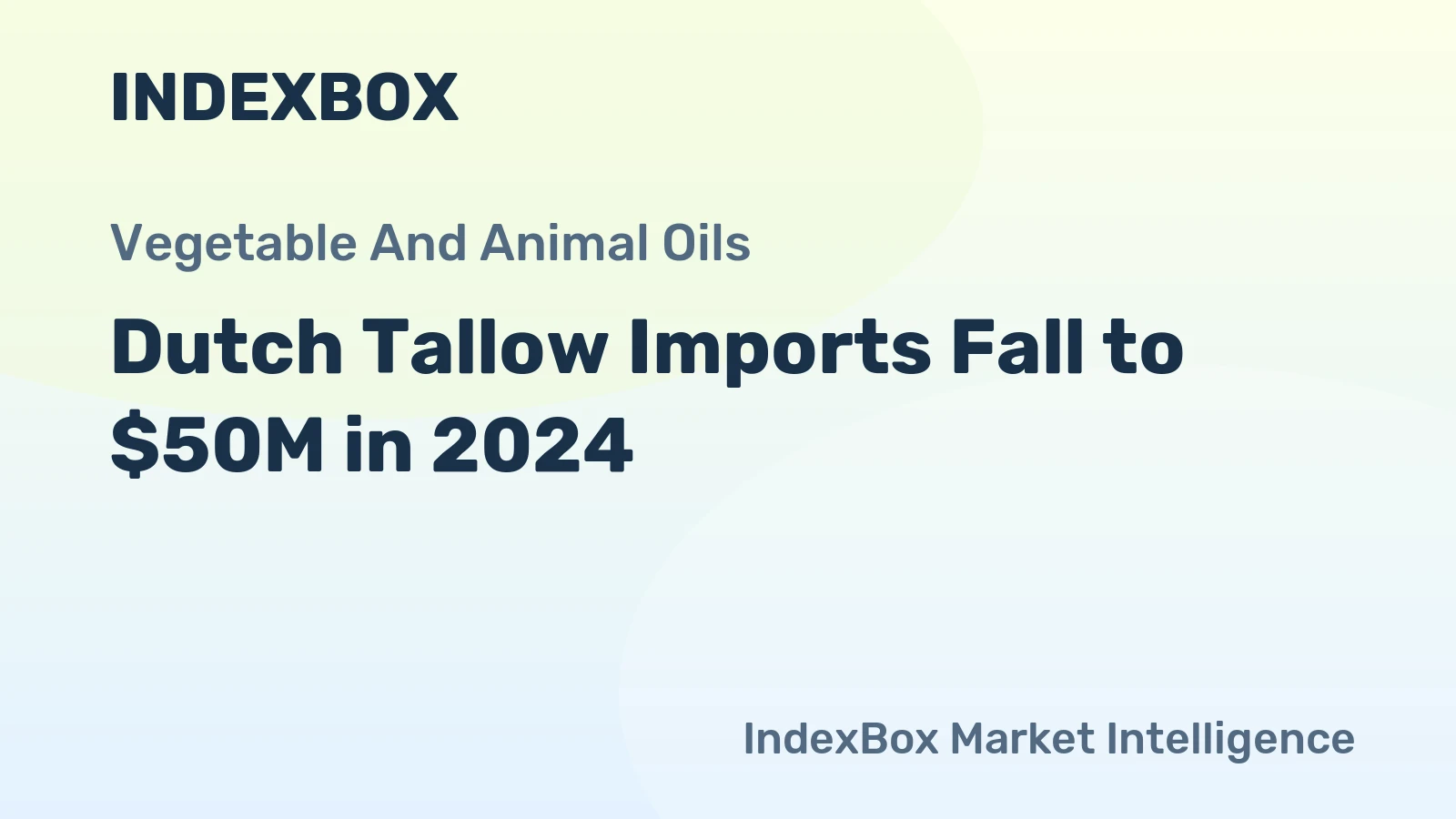 Dutch Tallow Imports Fall to $50M in 2024