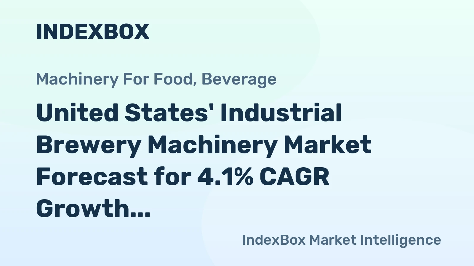 United States' Industrial Brewery Machinery Market Forecast for 4.1% CAGR Growth Through 2035