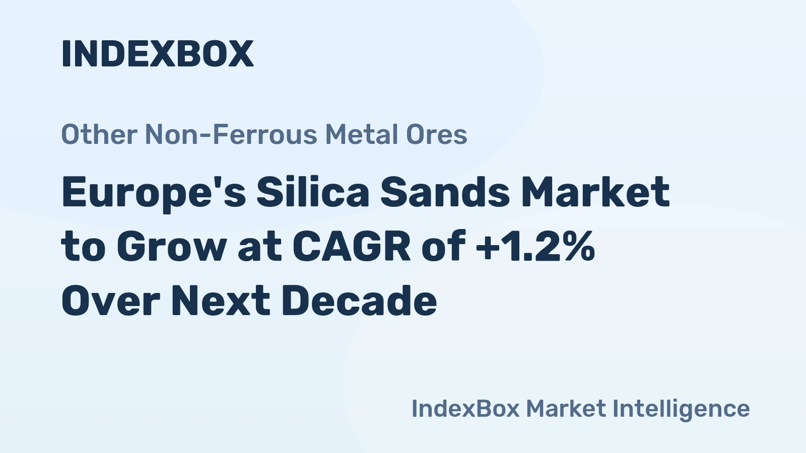 Europe's Silica Sands Market to Grow at CAGR of +1.2% Over Next Decade