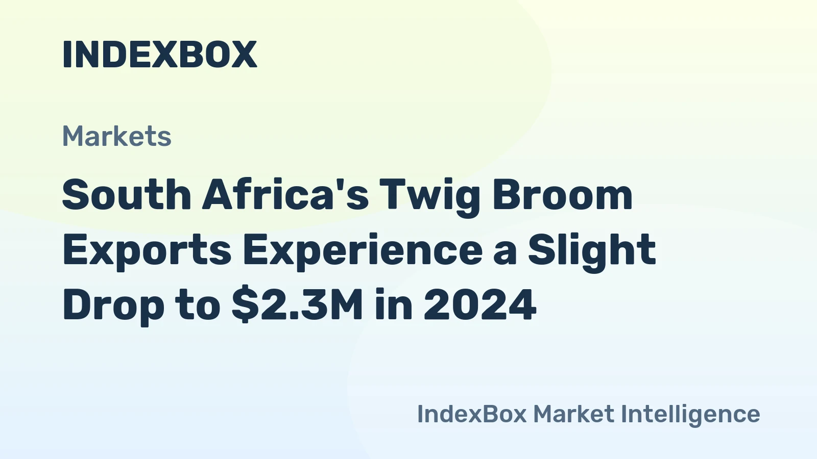 South Africa's Twig Broom Exports Experience a Slight Drop to $2.3M in 2024