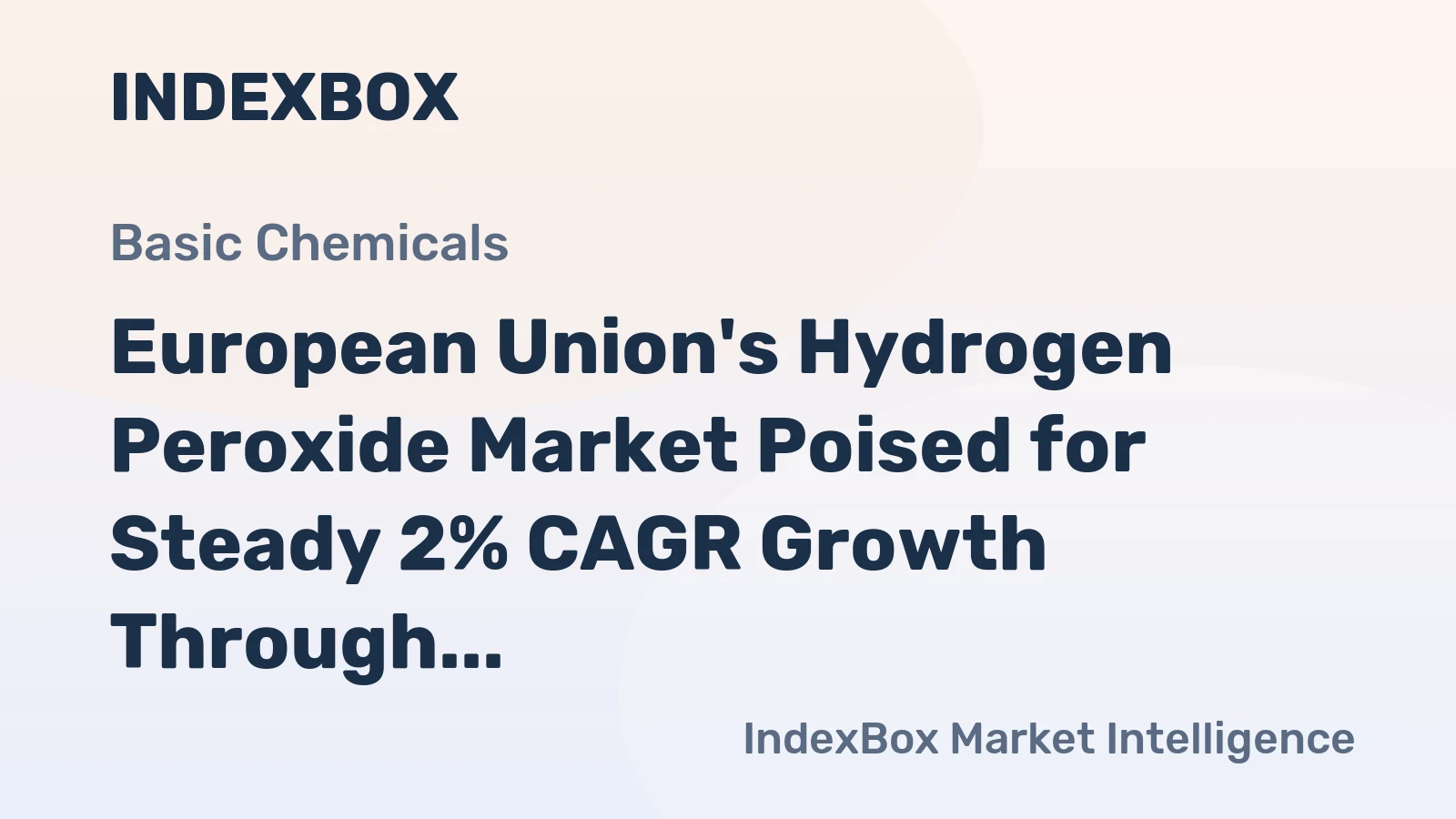 European Union's Hydrogen Peroxide Market Poised for Steady 2% CAGR Growth Through 2035
