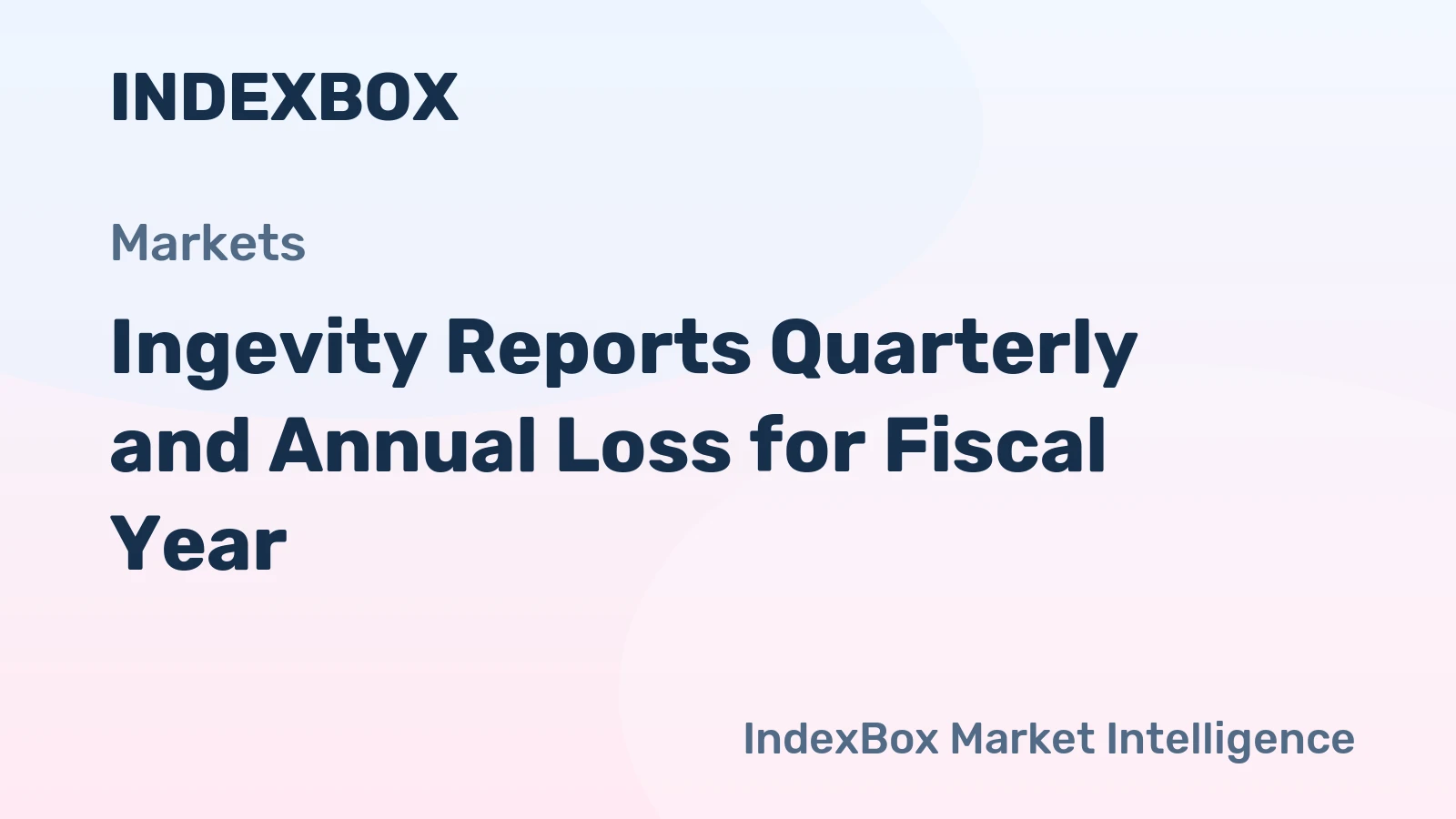 Ingevity Reports Quarterly and Annual Loss for Fiscal Year