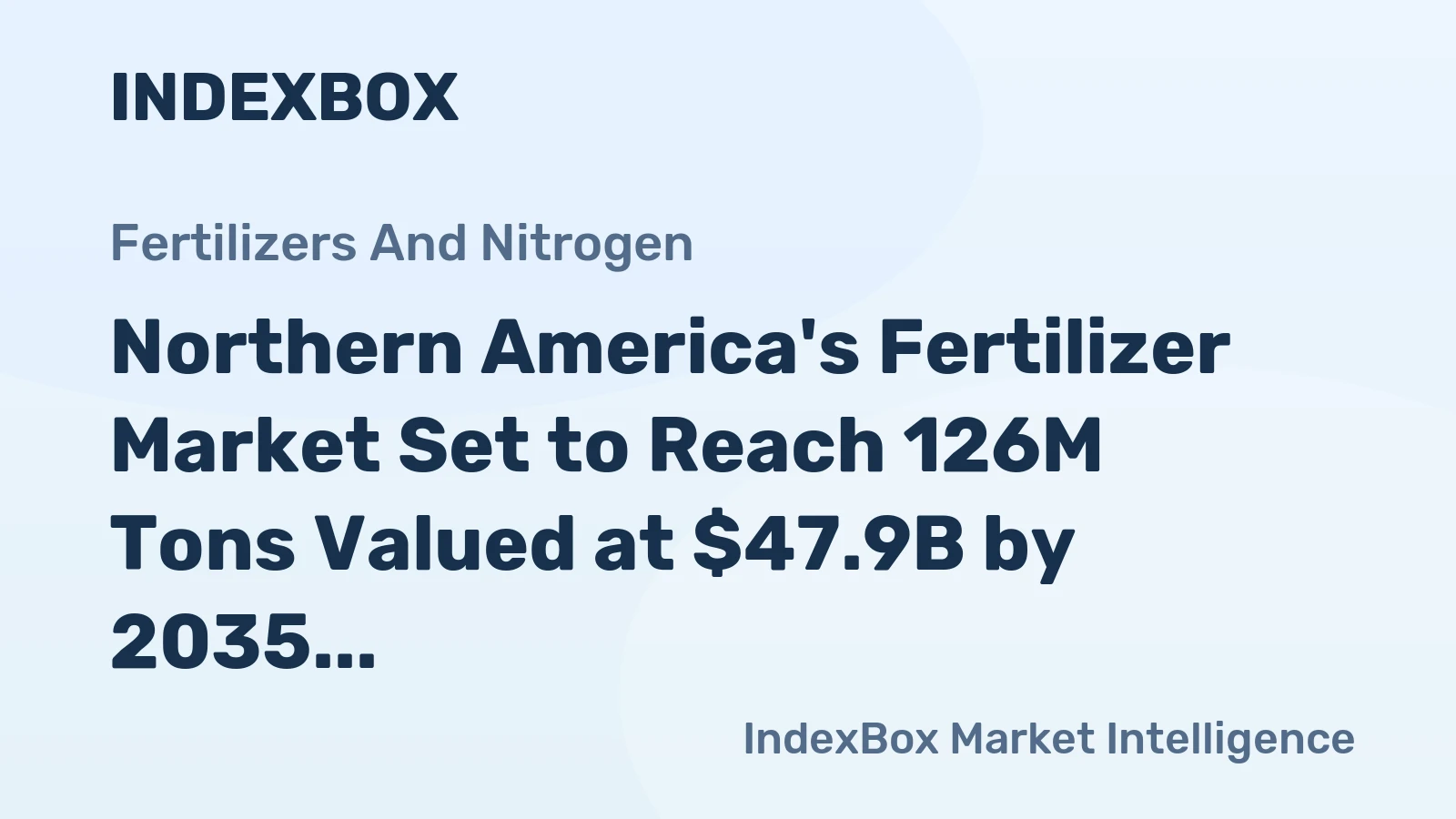 Northern America's Fertilizer Market Set to Reach 126M Tons Valued at $47.9B by 2035