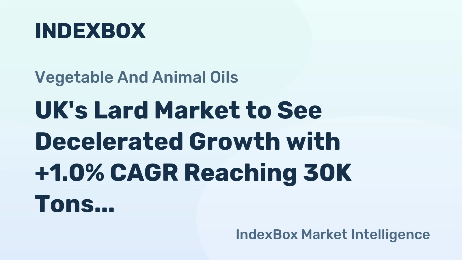 UK's Lard Market to See Decelerated Growth with +1.0% CAGR Reaching 30K Tons by 2035