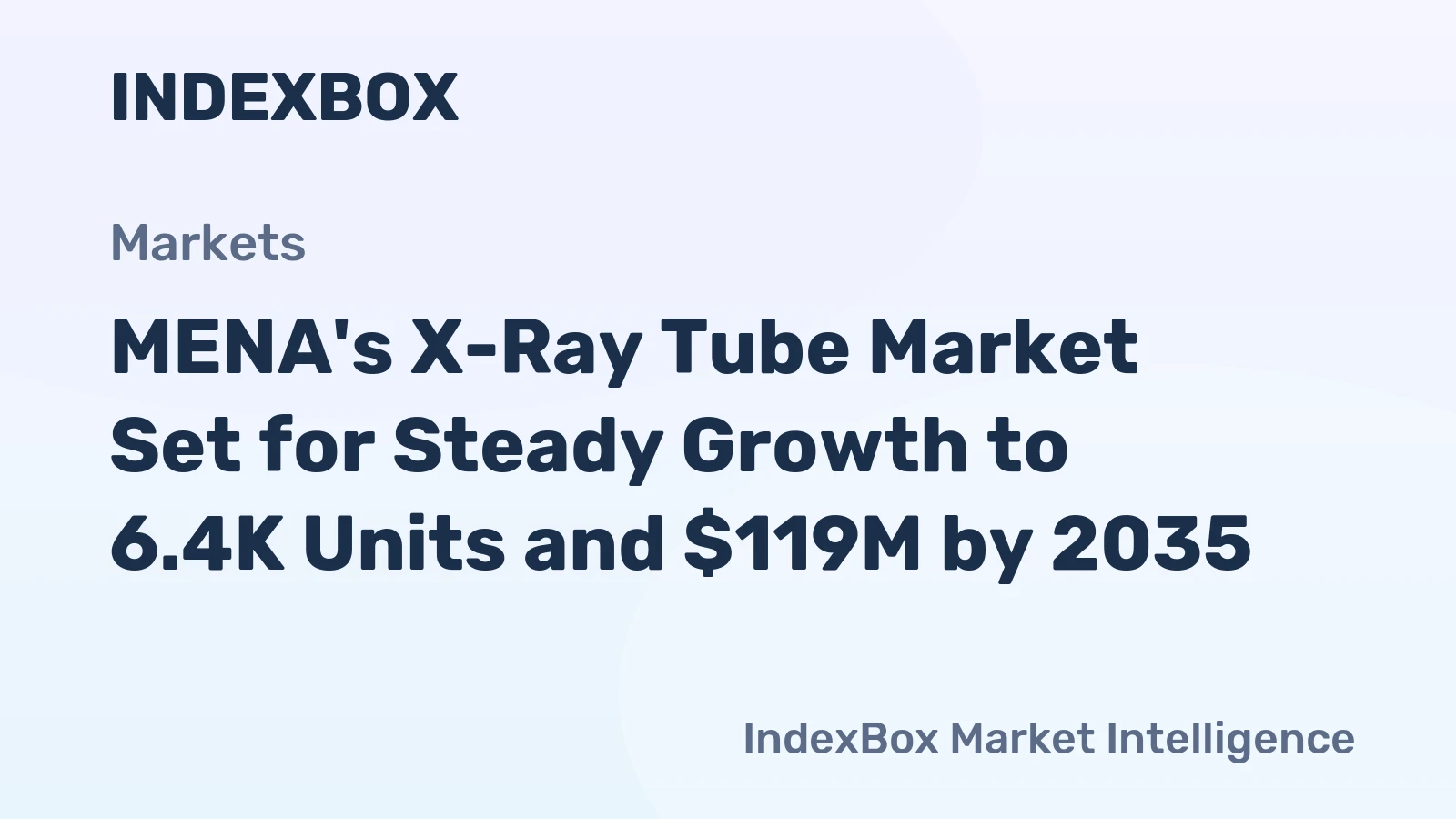 MENA's X-Ray Tube Market Set for Steady Growth to 6.4K Units and $119M by 2035
