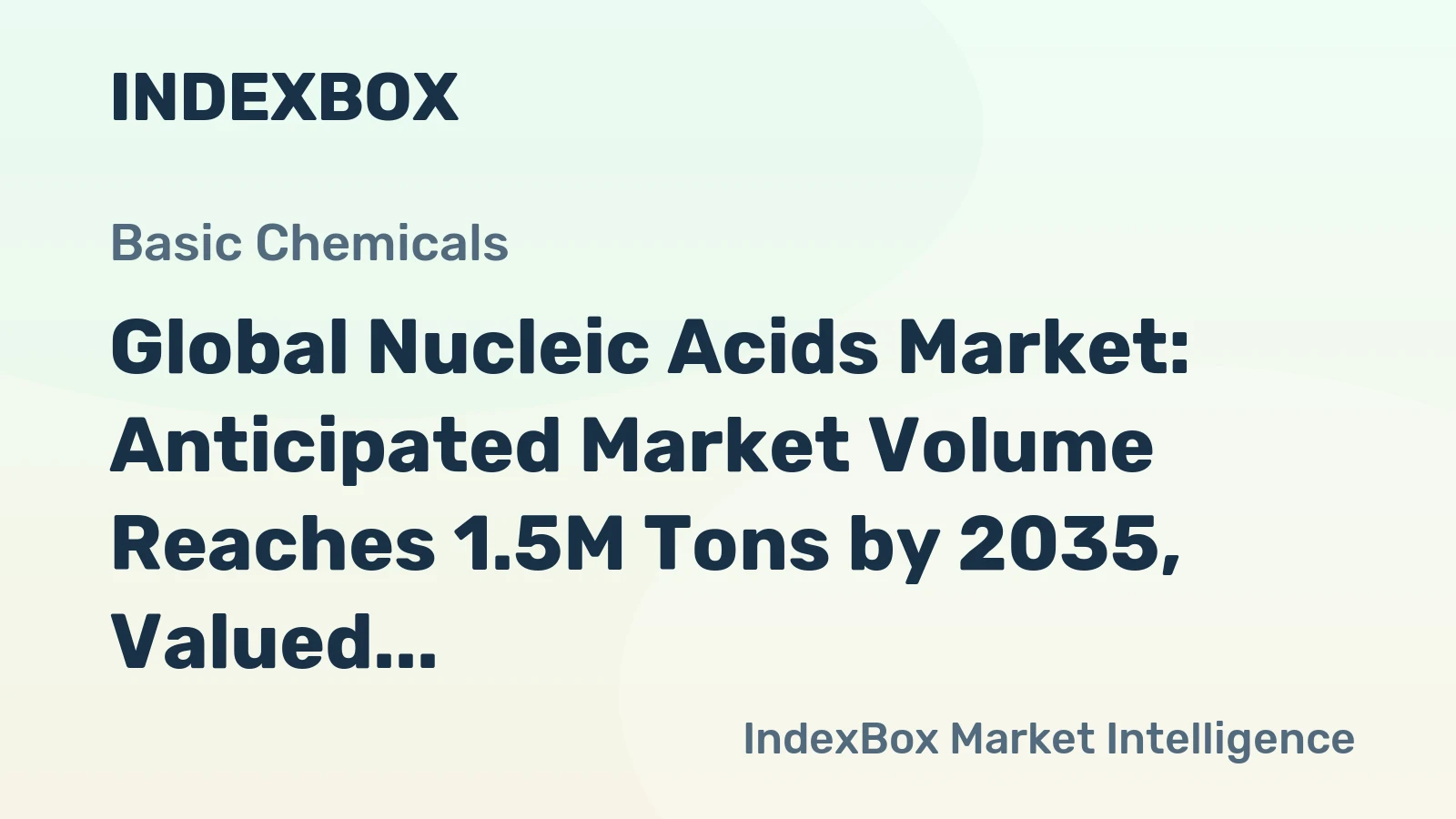 Global Nucleic Acids Market: Anticipated Market Volume Reaches 1.5M Tons by 2035, Valued at $89.1B in Nominal Prices