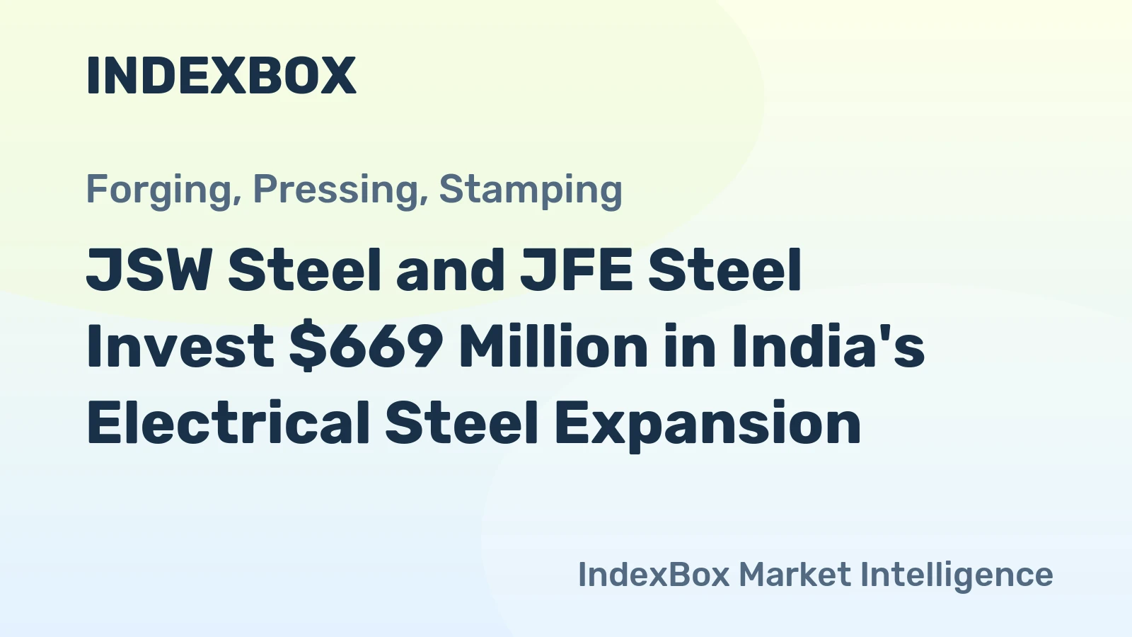 JSW Steel and JFE Steel Invest $669 Million in India's Electrical Steel Expansion