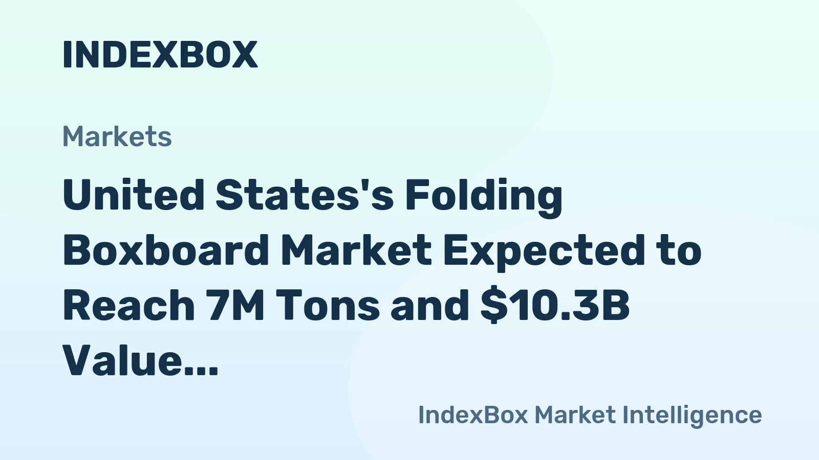 United States's Folding Boxboard Market Expected to Reach 7M Tons and $10.3B Value by 2035