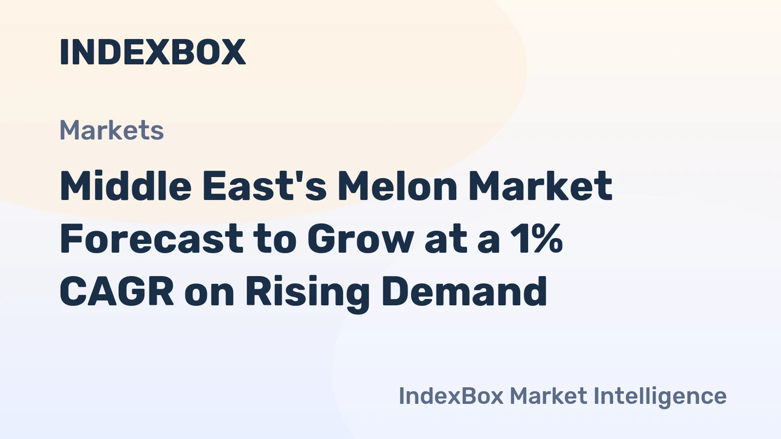 Middle East's Melon Market Forecast to Grow at a 1% CAGR on Rising Demand