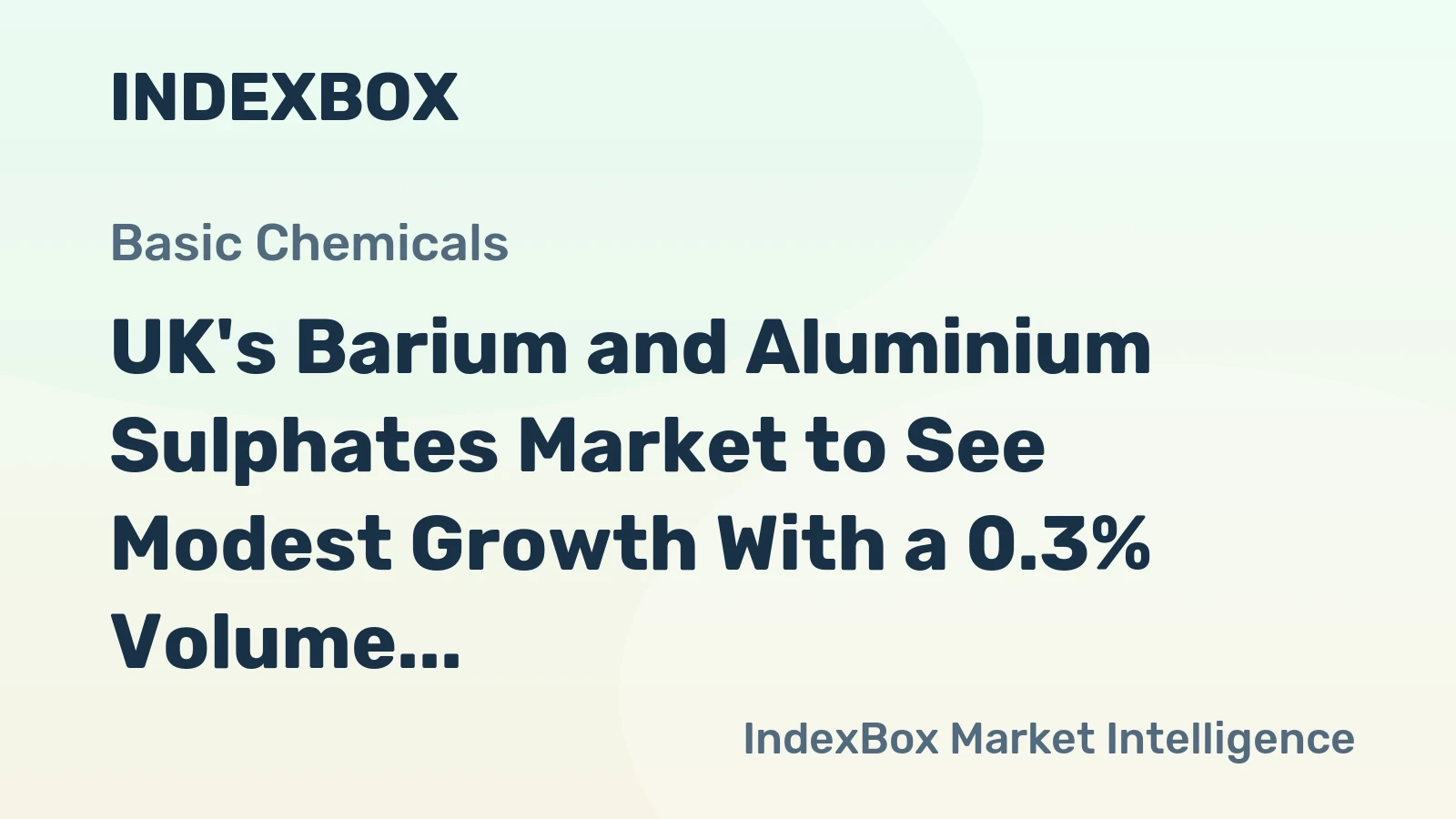 UK's Barium and Aluminium Sulphates Market to See Modest Growth With a 0.3% Volume CAGR