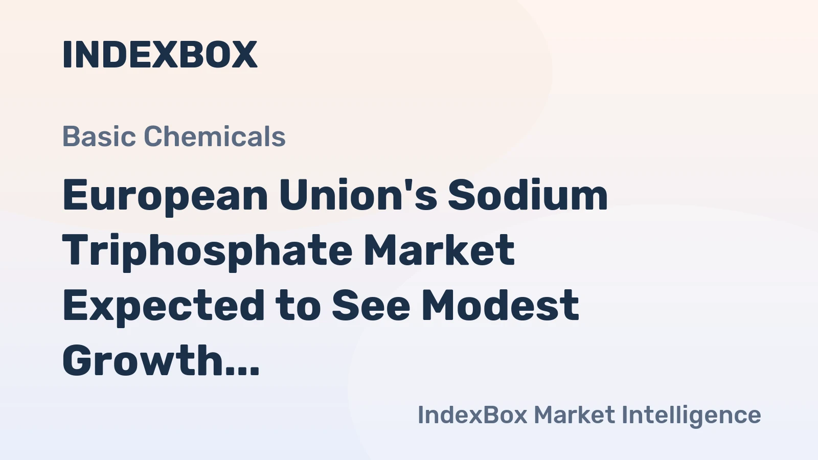 European Union's Sodium Triphosphate Market Expected to See Modest Growth with CAGR of +0.9% from 2024 to 2035