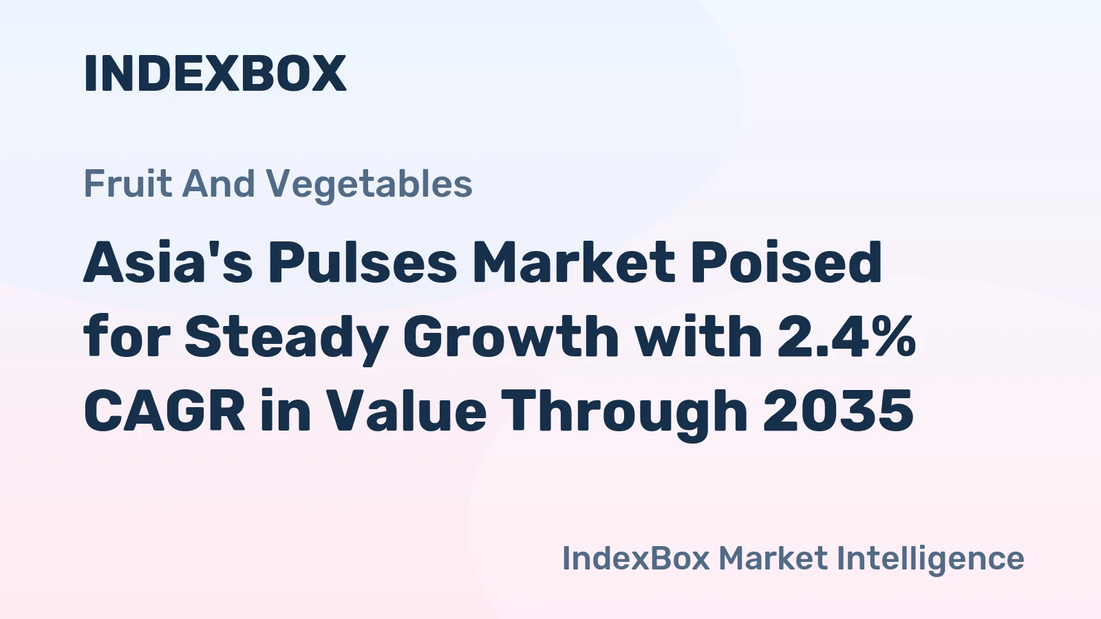 Asia's Pulses Market Poised for Steady Growth with 2.4% CAGR in Value Through 2035