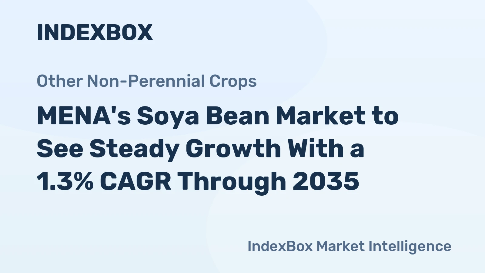 MENA's Soya Bean Market to See Steady Growth With a 1.3% CAGR Through 2035