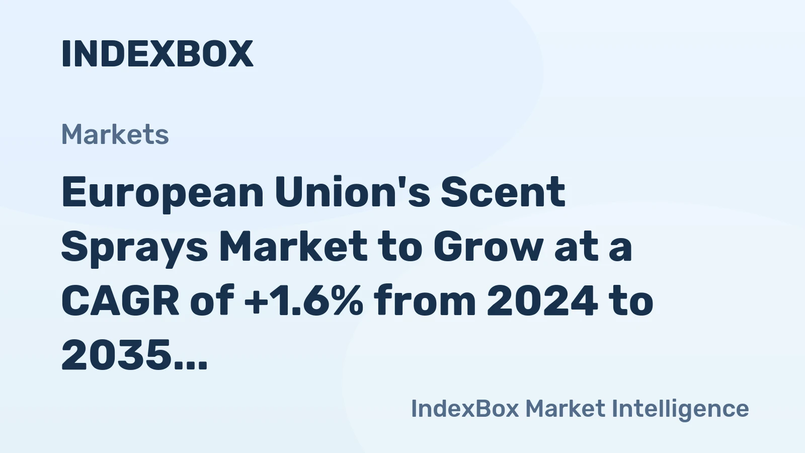 European Union's Scent Sprays Market to Grow at a CAGR of +1.6% from 2024 to 2035, Reaching $2B