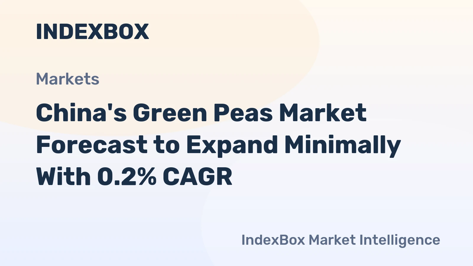 China's Green Peas Market Forecast to Expand Minimally With 0.2% CAGR