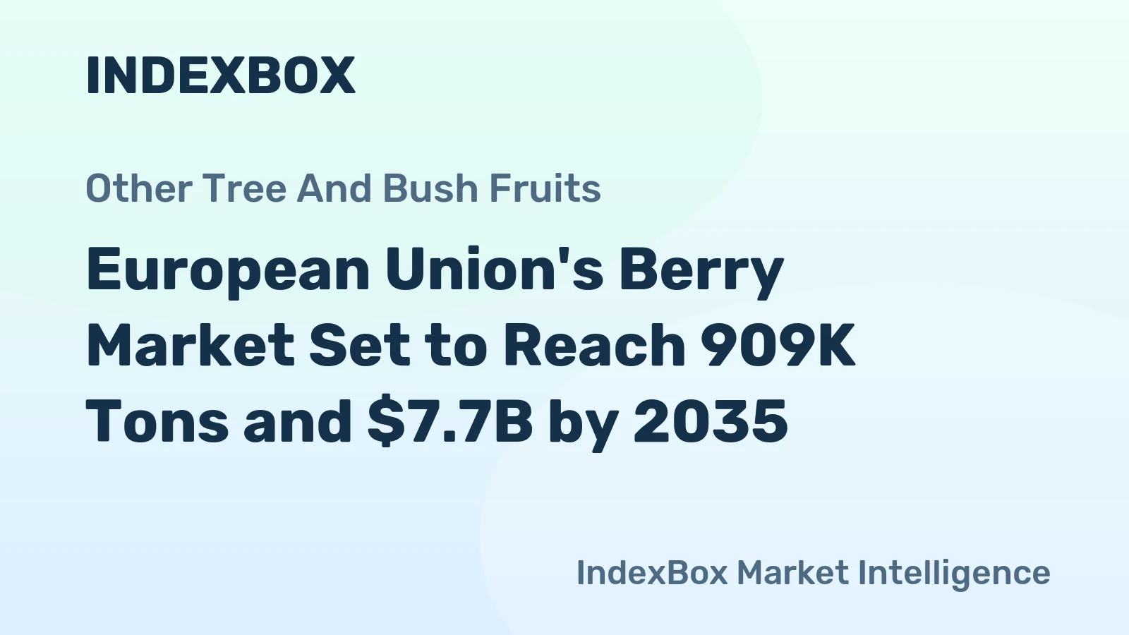 European Union's Berry Market Set to Reach 909K Tons and $7.7B by 2035